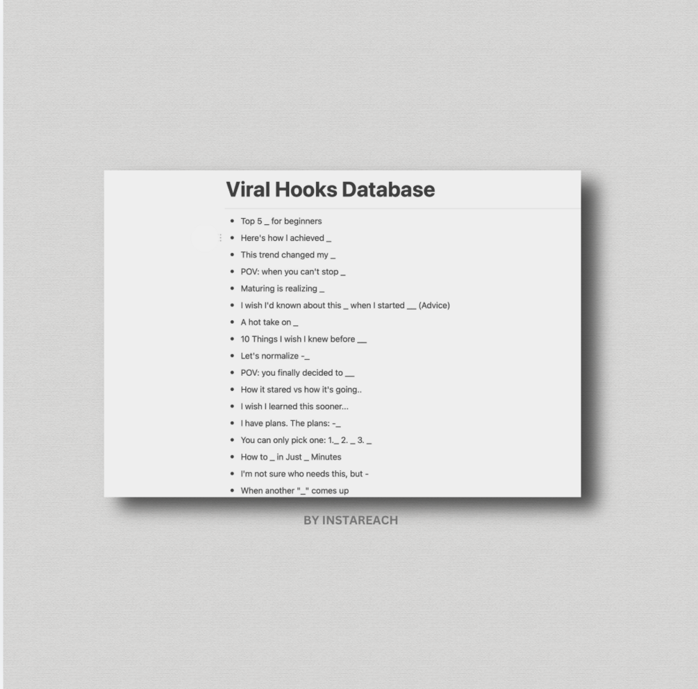 Viral Hook Database