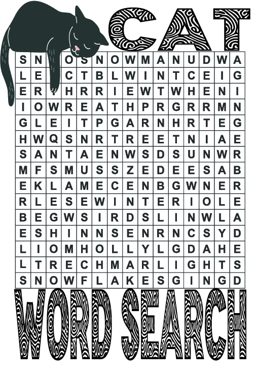 Cat Word Search - Small ebook Printable