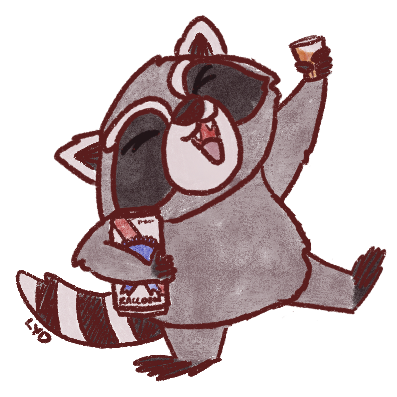 Bar Critter: Raccoon - Sticker
