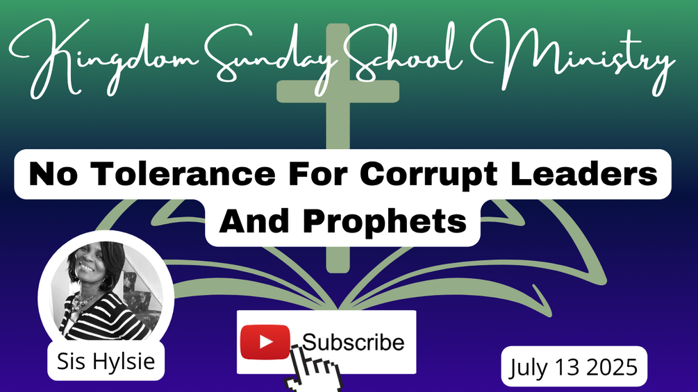 No Tolerance for Corrupt Leaders and Prophets – COGIC Sunday School ...