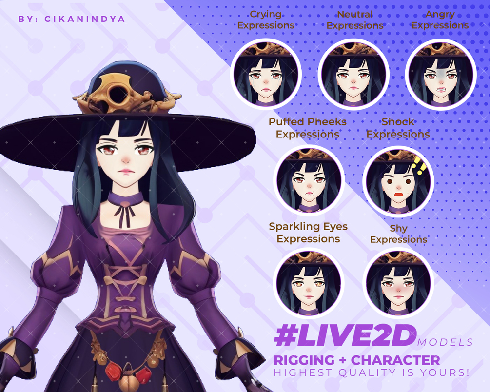 VTuber Model | Beautiful Anime Girl Live2D VTuber Model for Streaming ...