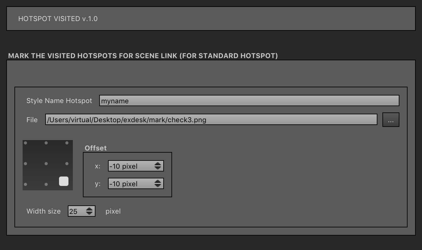 Hotspot Visited - Panotour Plugin