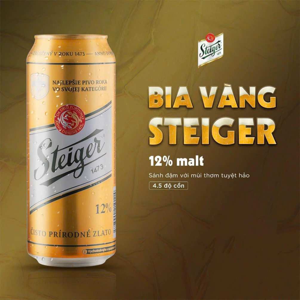 Bia Steiger 12° Gold Lager giá mới 2025