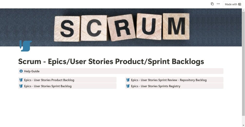Scrum - Epics/User Stories Product/Sprint Backlogs