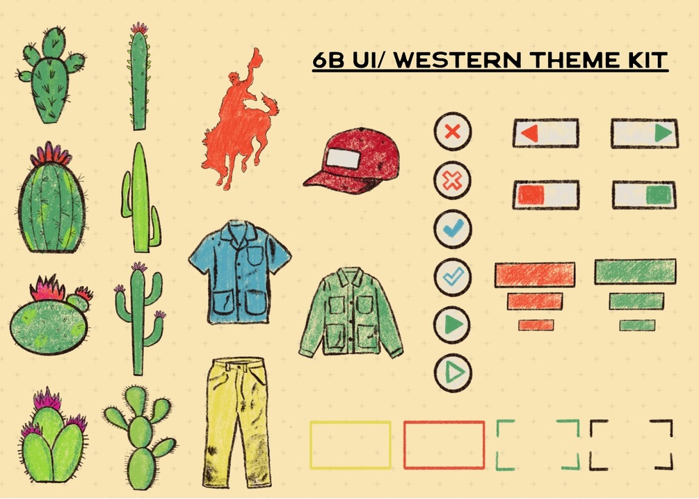 Western Sketch 6B UI Kit
