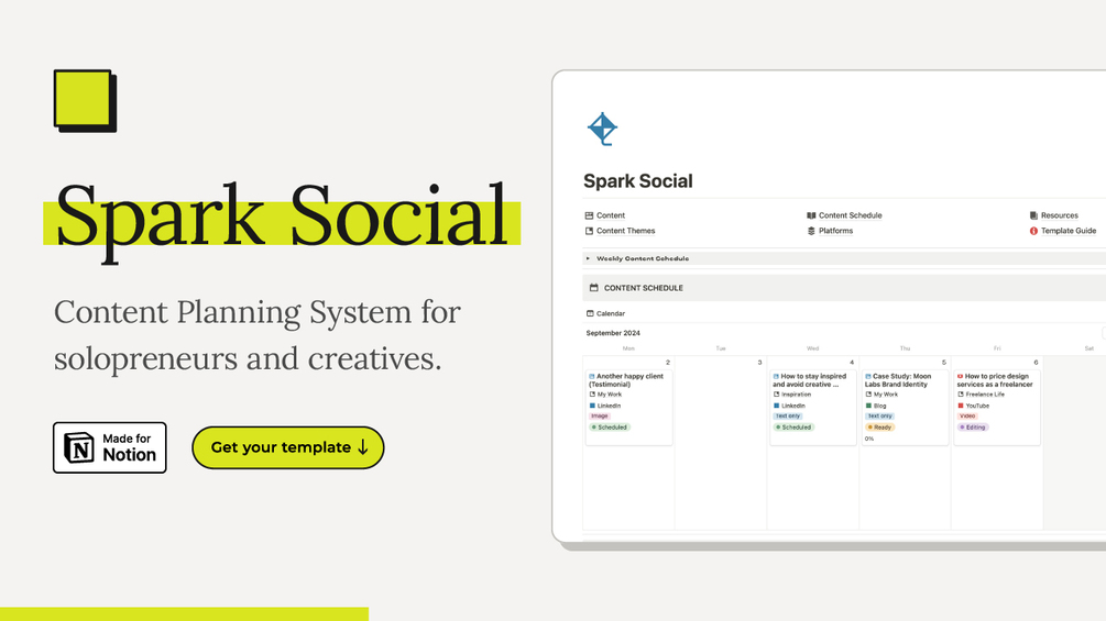 Spark Social - Notion Template