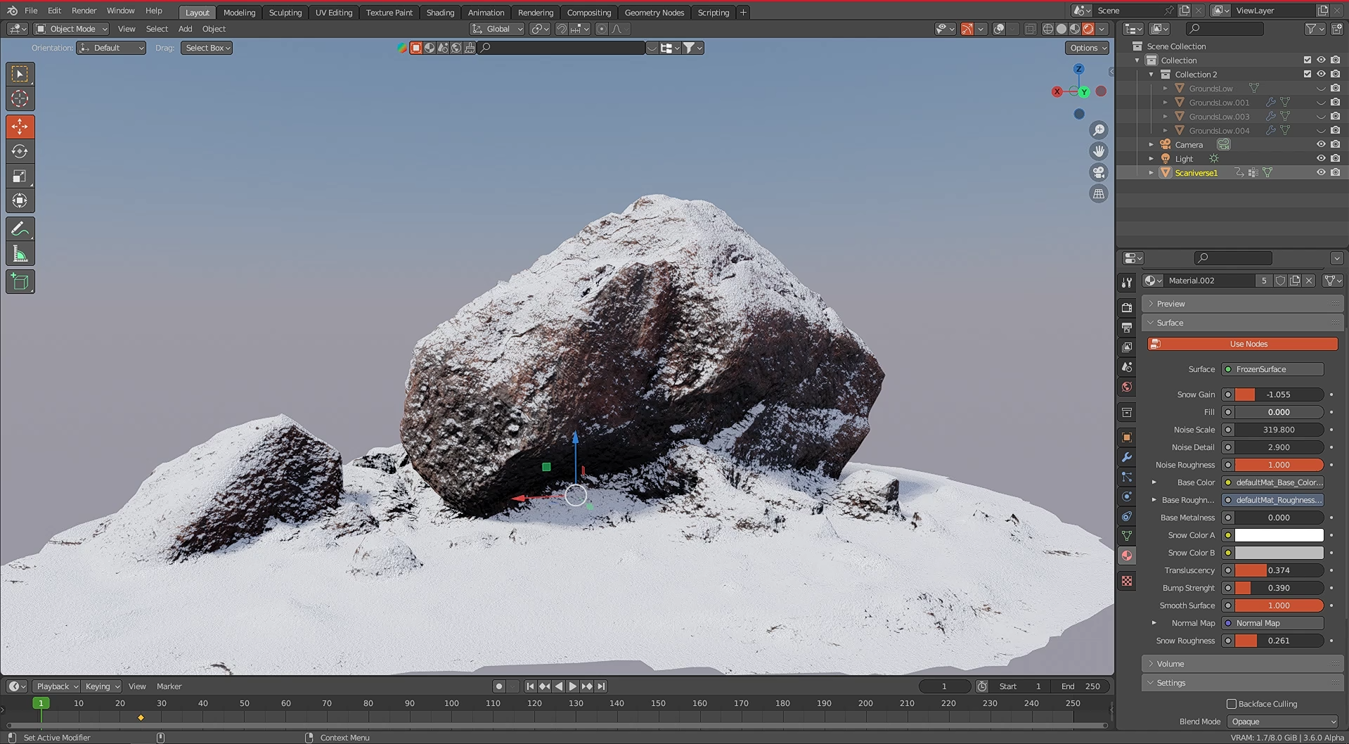 Blender Procedural Snow