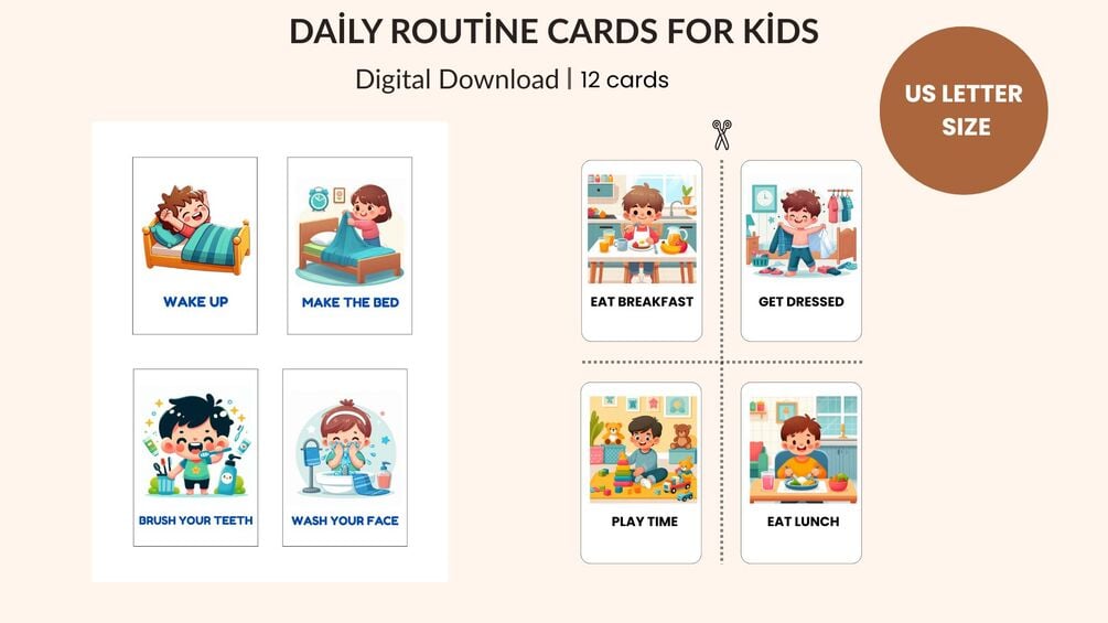 Daily Routine Flashcards for Kids