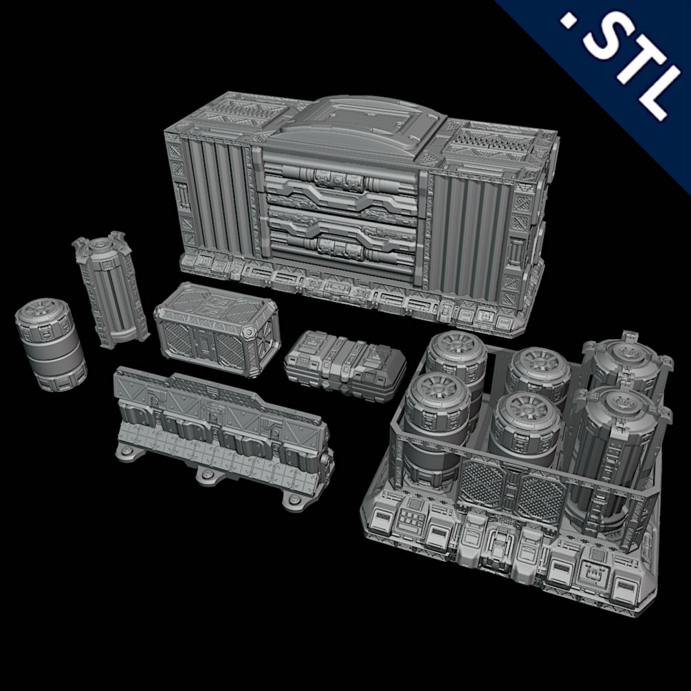 Cyberpunk Props (3D Print - STL)