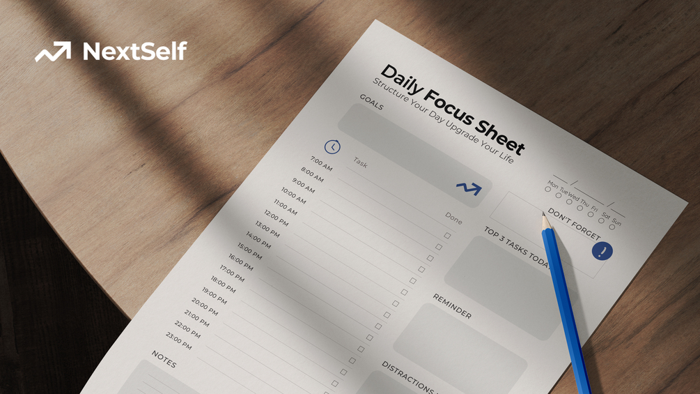 Minimalist Daily Focus Sheet Planner | A4 Printable