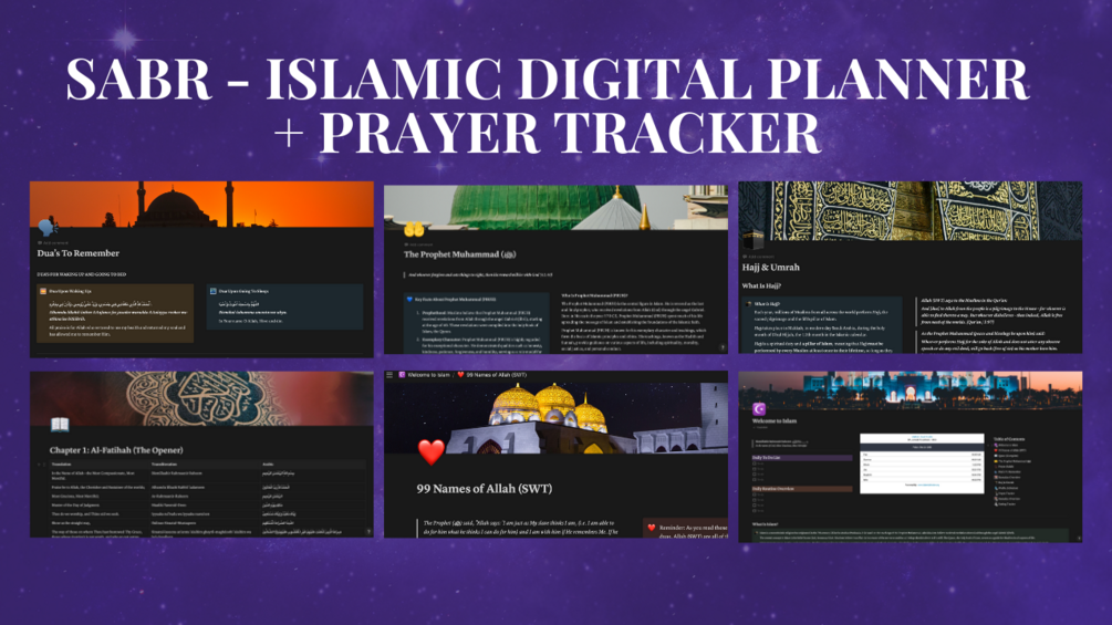 Sabr - Islamic Digital Planner & Prayer Tracker