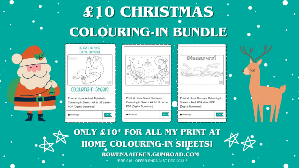 Christmas Colouring In Bundle! 🎄 £10 for 38 Colouring-in sheets