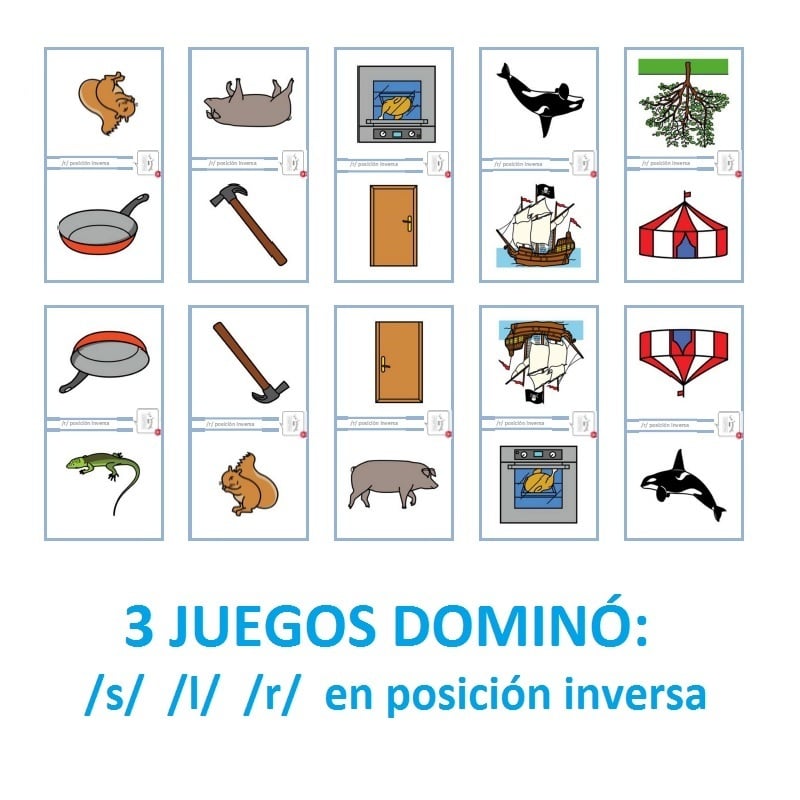 DOMINÓS - posición inversa del fonema