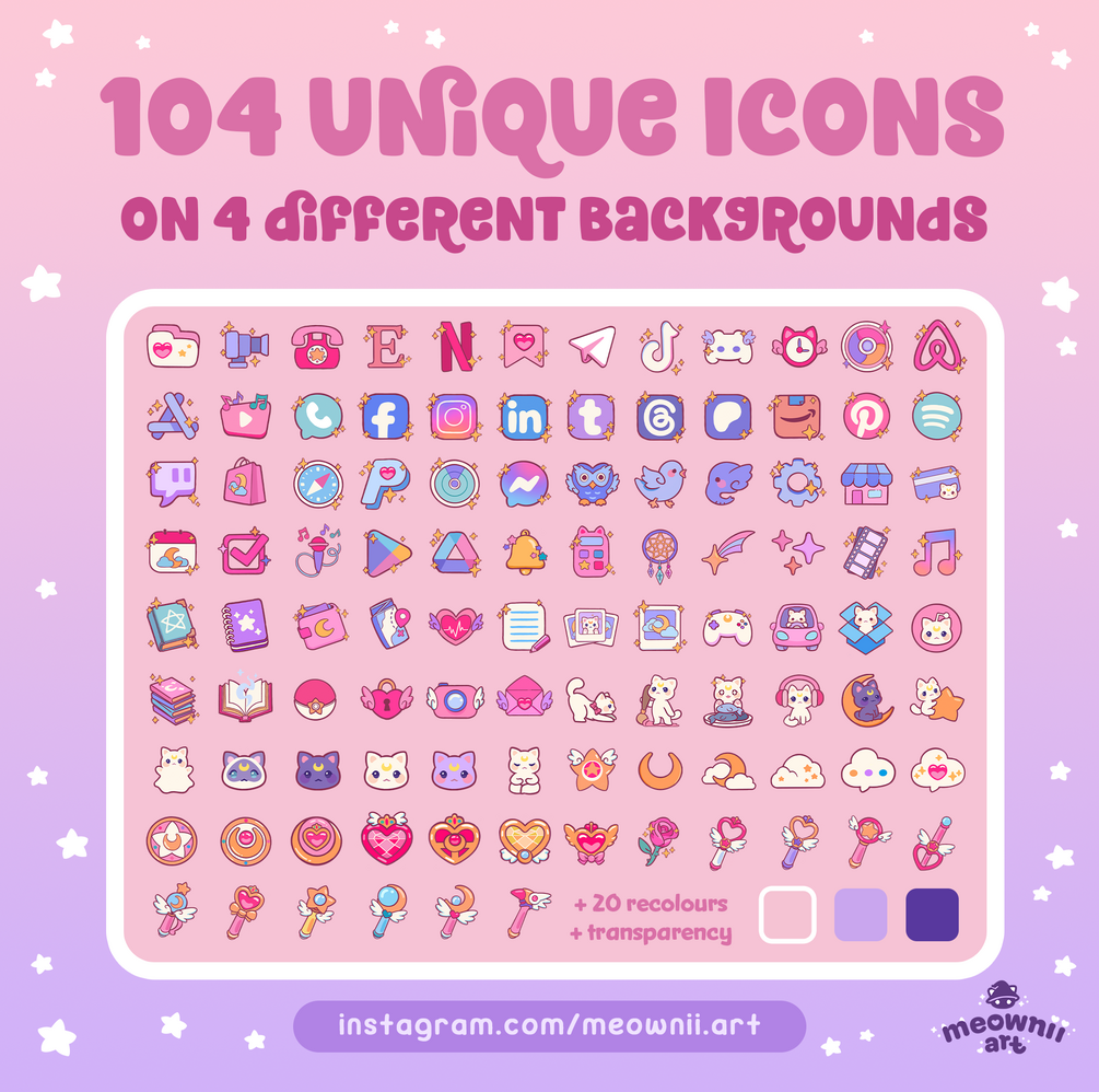 Magical Girl App Icon Pack