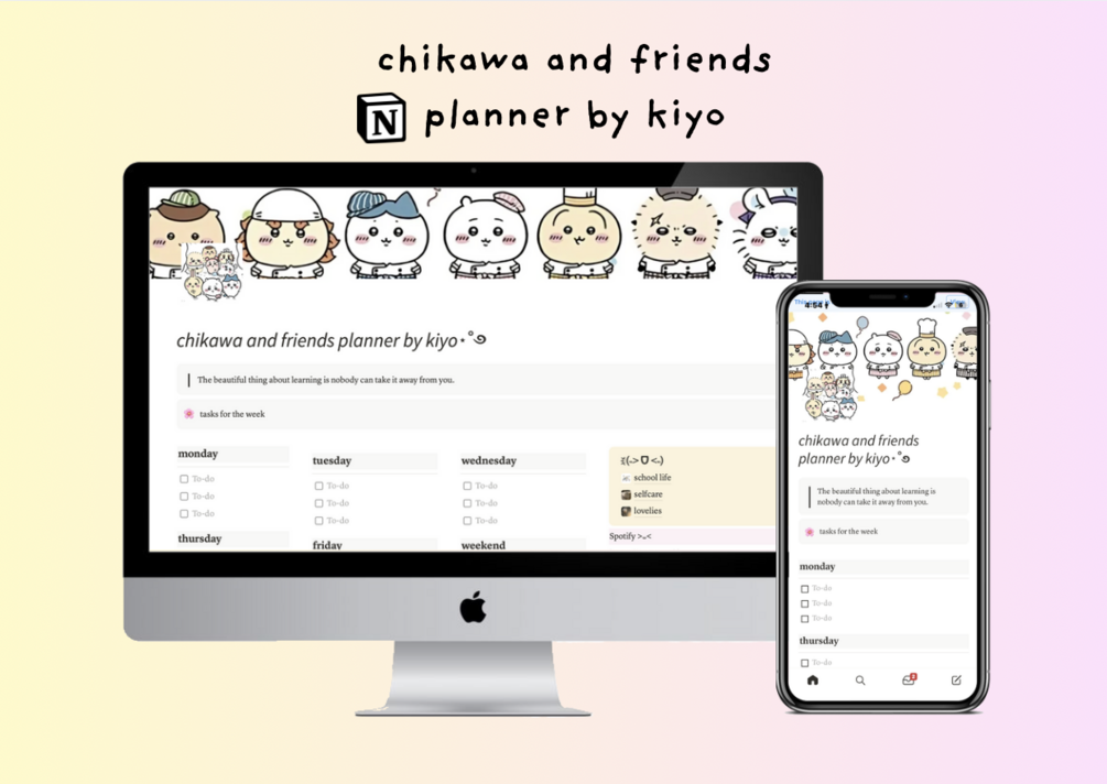 Chikawa and friends planner