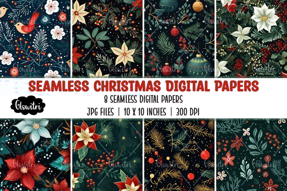 Seamless Christmas Digital Papers