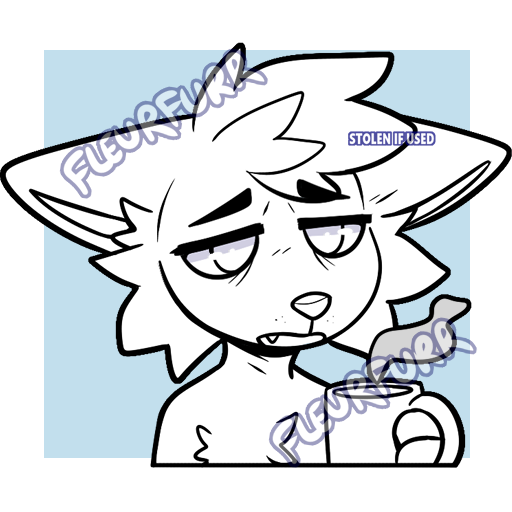 Tired furry Sticker Base