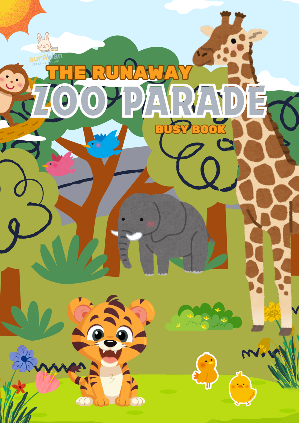 Digital Busy Book for Toddlers 3-5 | The Runaway Zoo Parade | Preschool ...