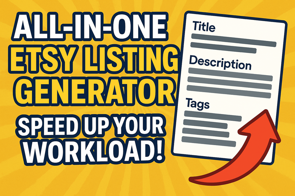 Etsy Listing AIO Toolkit – SEO Prompts for Titles, Descriptions, and Tags