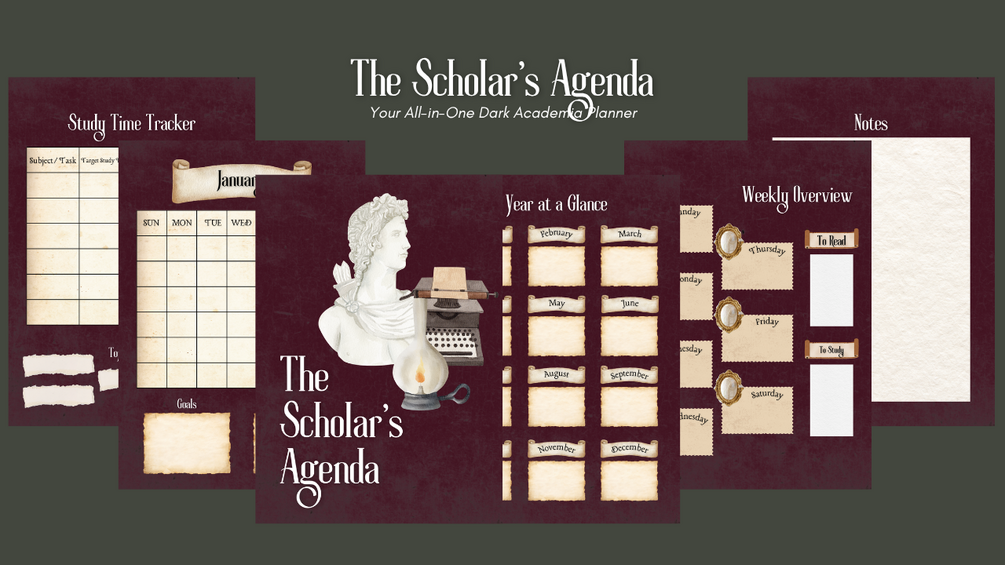 The Scholar’s Agenda: Your All-in-One Dark Academia Planner