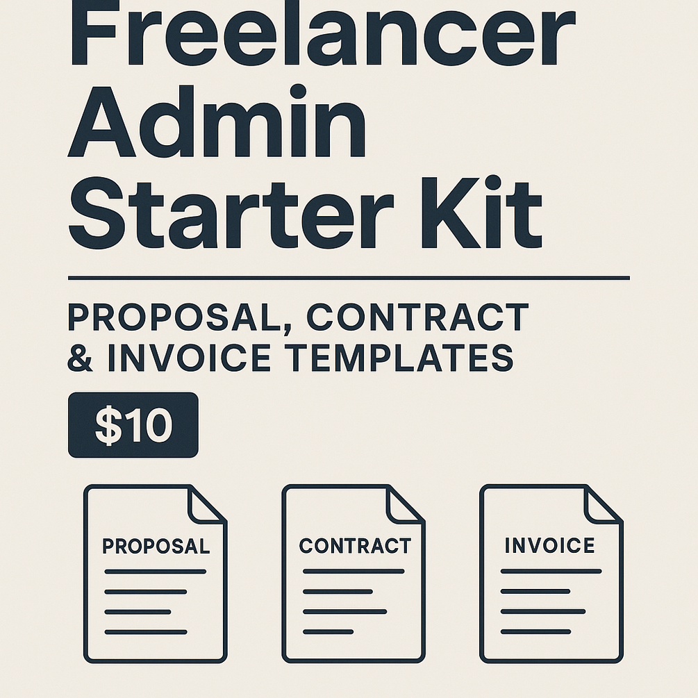 Freelancer Admin Starter Kit: Editable Proposal, Contract & Invoice ...