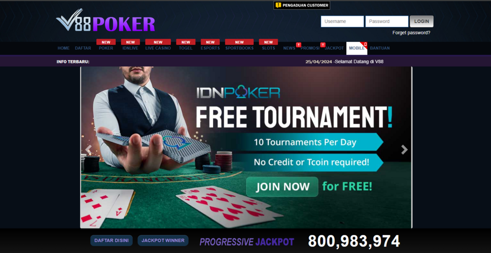 V88POKER: Platform Slot Online & Judi Slot Unggulan V88 Poker