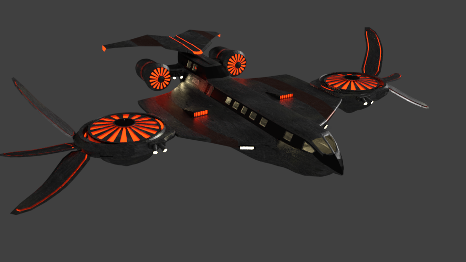 Jet black shadow model 3D