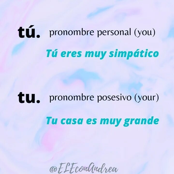 Tú / tu