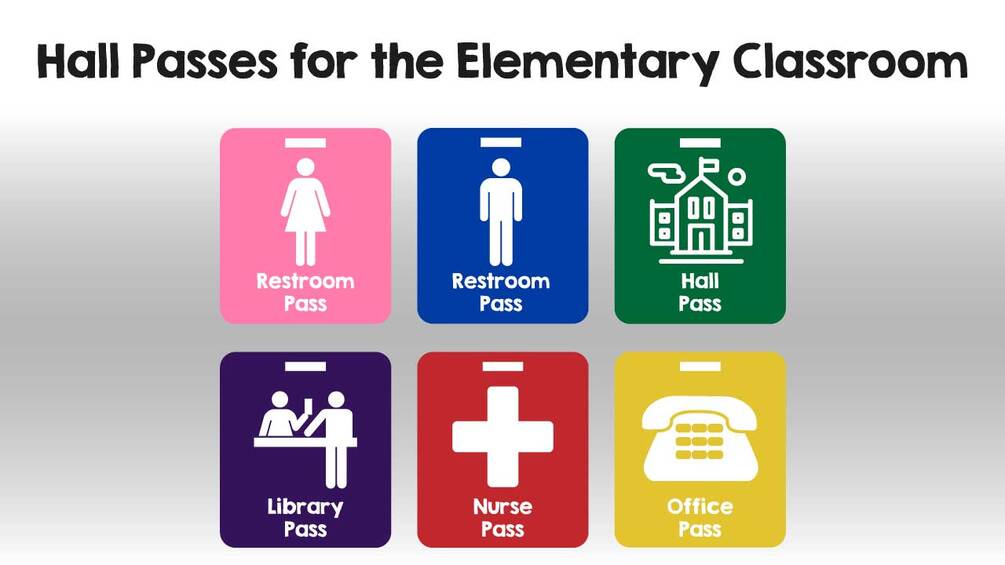 Hall Passes for the Elementary Classroom