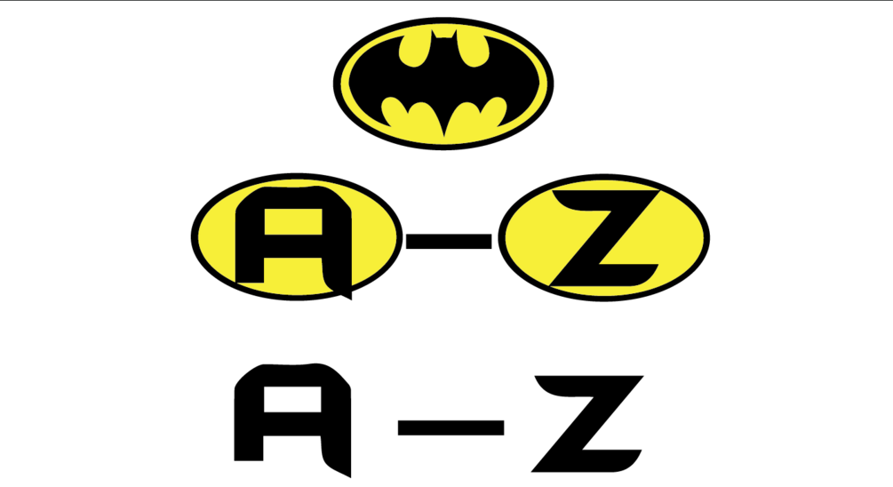 Batman Letters SVG vector art files for cutting machines
