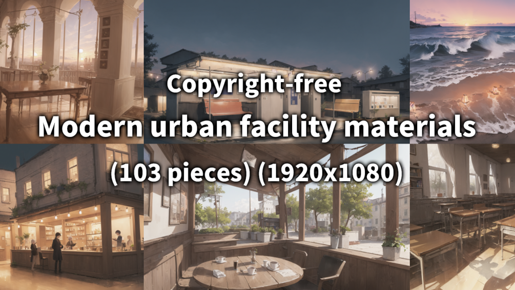 Modern urban facility materials (103 pieces)