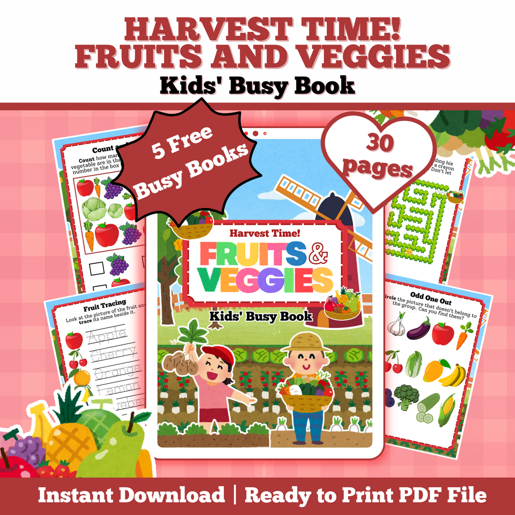Harvest Time! Fruits and Veggies: Kids' Busy Book