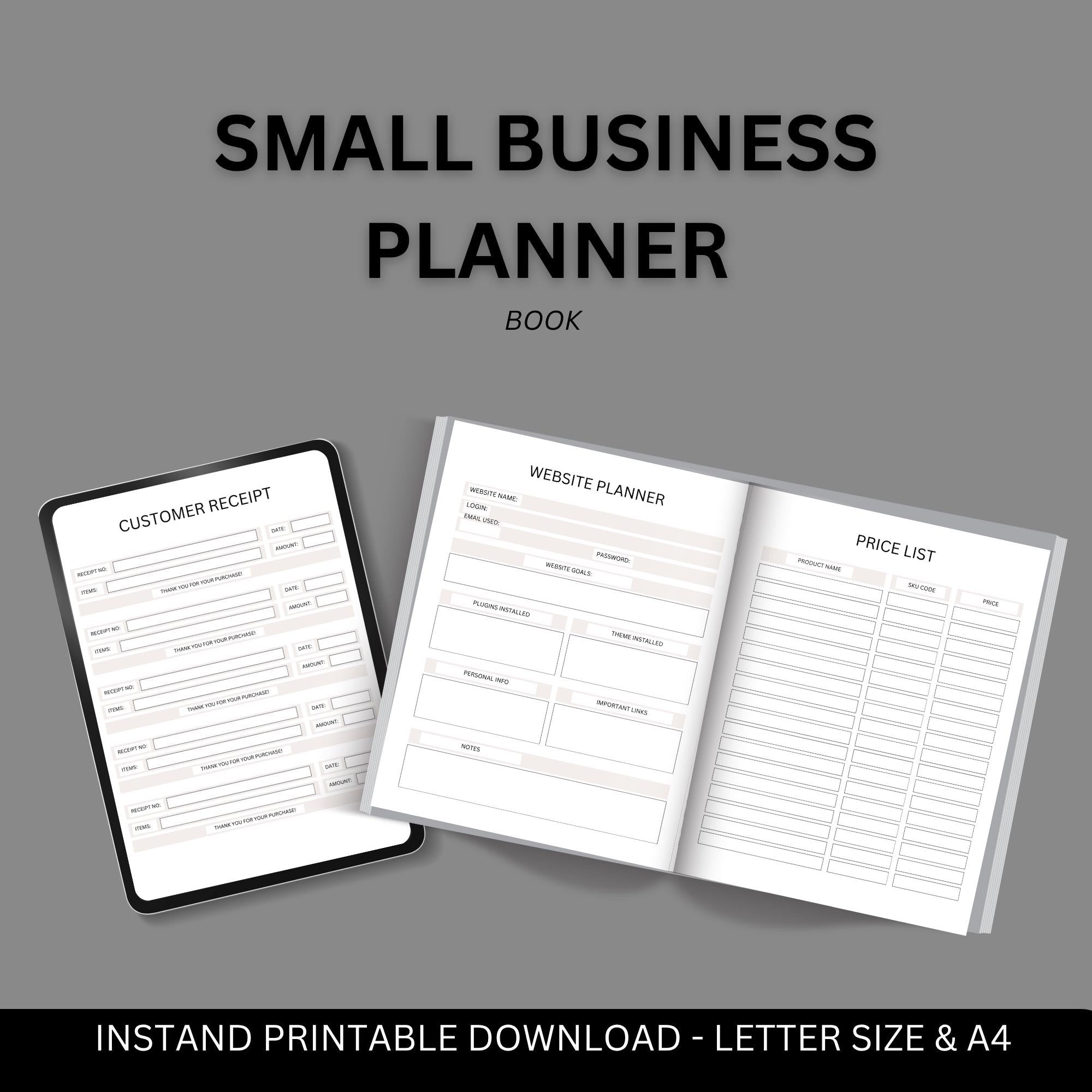 Ultimate Business Planner | Printable Small Business Organizer ...