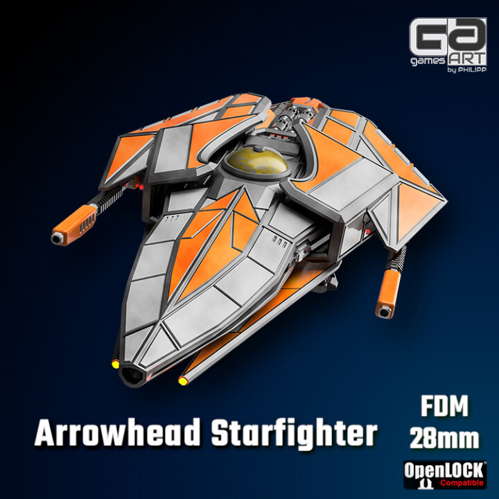 Arrowhead Starfighter 28mm STL files 3D