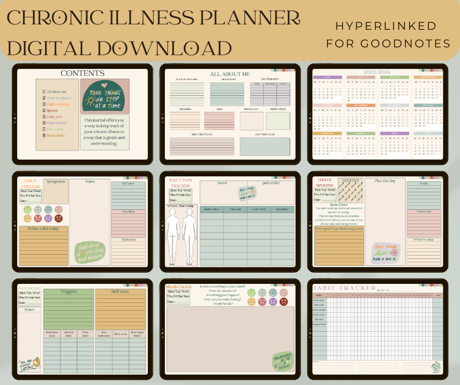 Chronic Illness Planner and Tracker. Manage Symptoms, Medication ...