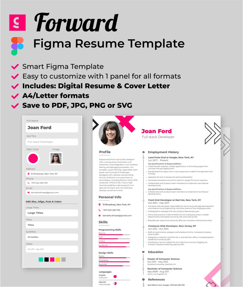 Forward Resume Figma Template