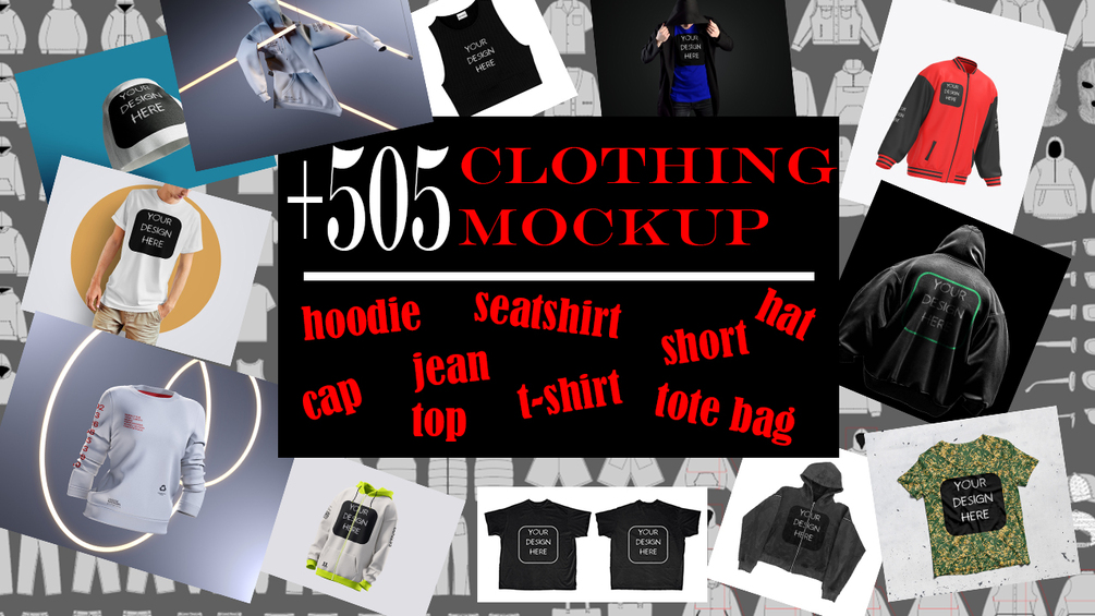 Ultimate Clothing Mockup Pack || +505 High-Quality Templates