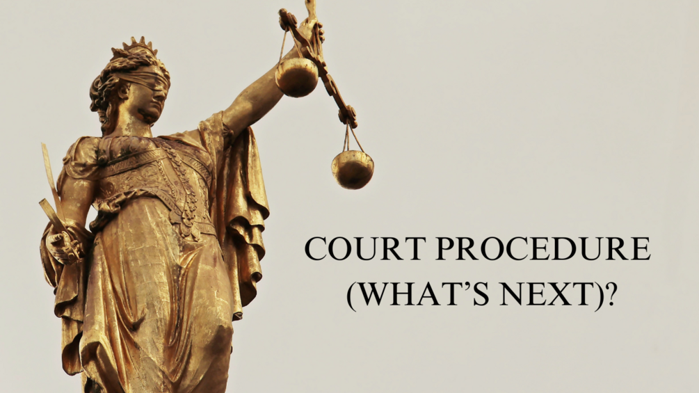 Court Procedure (What's Next)?