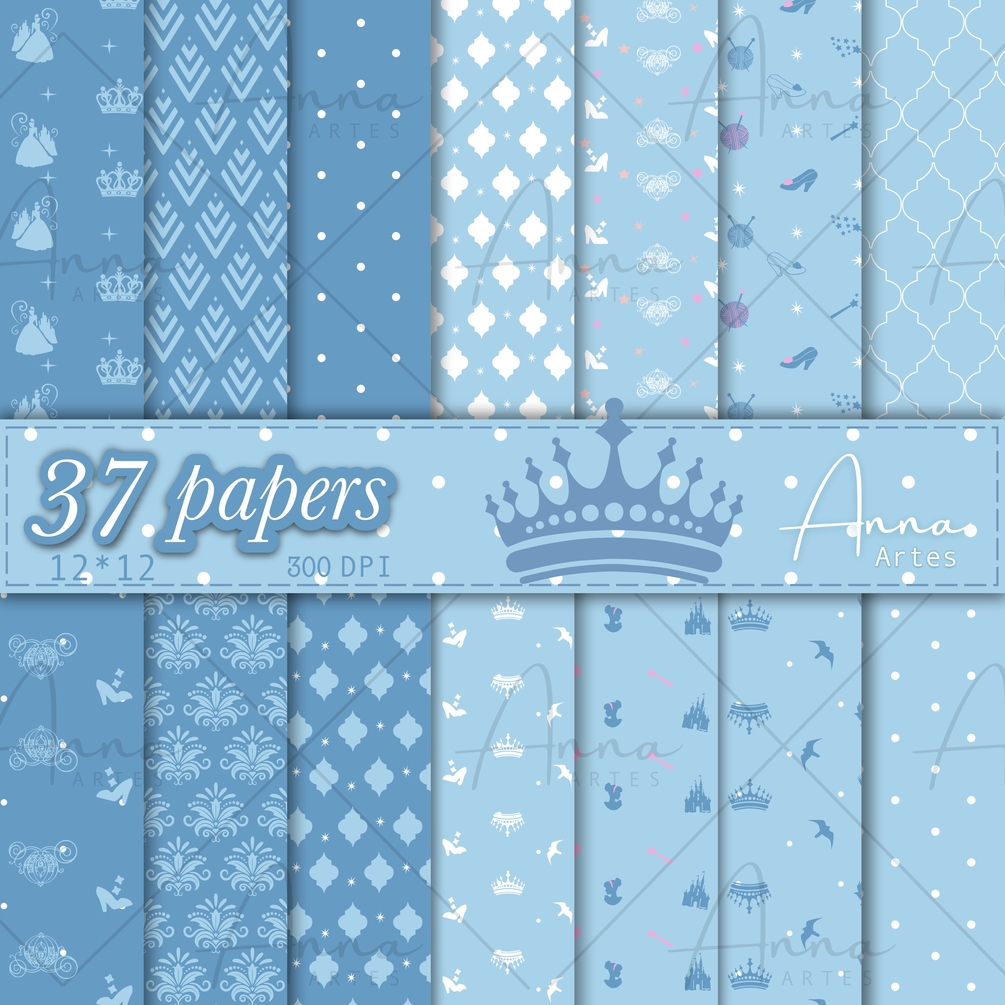 Princess Digital Paper, seamless pattern