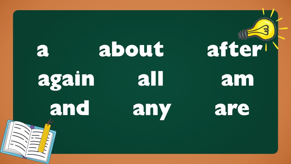 99 SIGHT WORDS for kindergarten (PART 1)