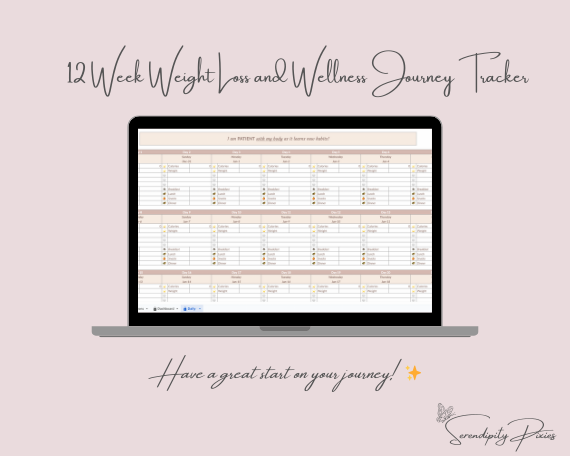 12 Week Weight Loss and Wellness Journey Tracker Template