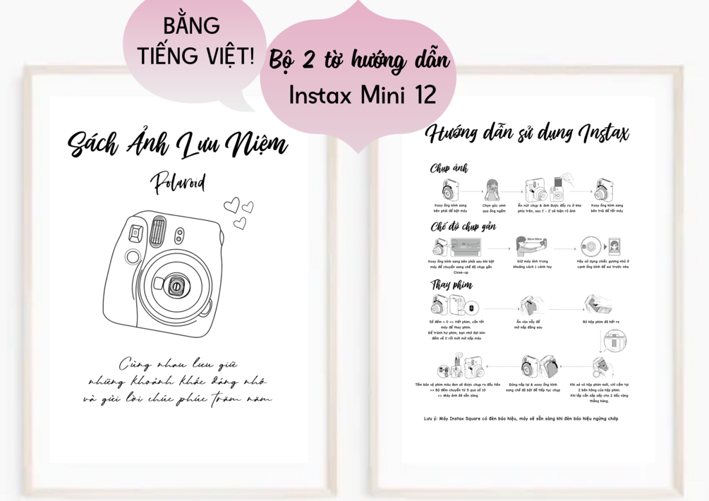 Printable Instax Mini 12 Instructions Vietnamese