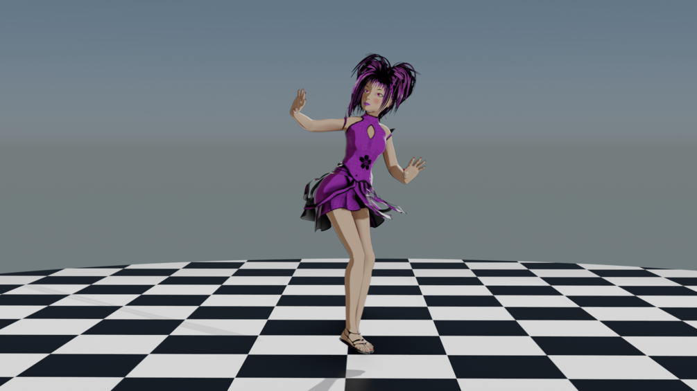 Dancing Girl in Kimono