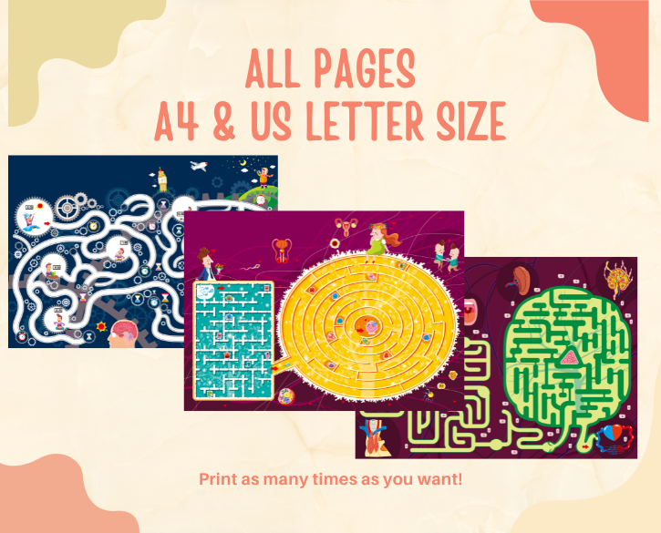 Maze Activity Book Printable: Fun and Educational Maze Puzzles for Kids ...