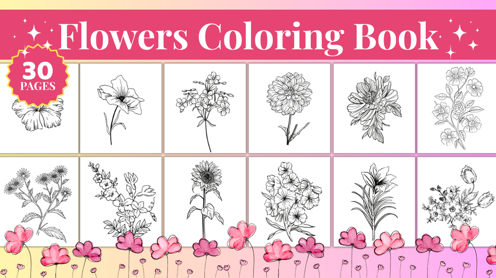 Flower Coloring Book