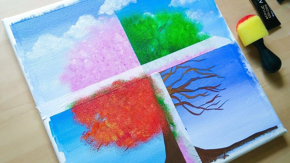 4 in 1 Acrylic Landscape Painting [Video]