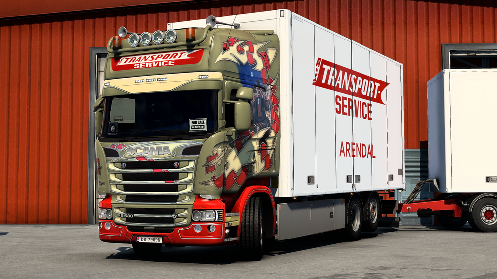 Scania RJL 6s Transport Service Combo Skin