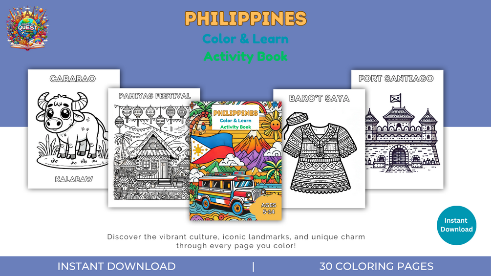Philippines: Color & Learn Activity Book