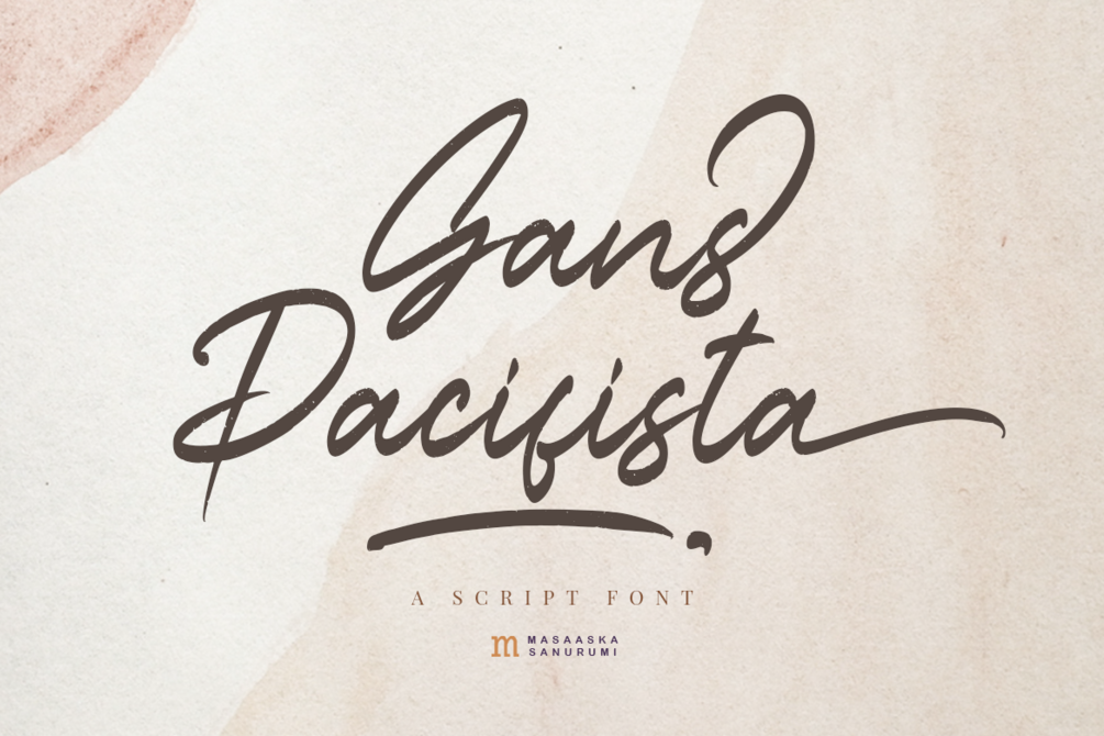 Gans Facifista | A Brush Script Font