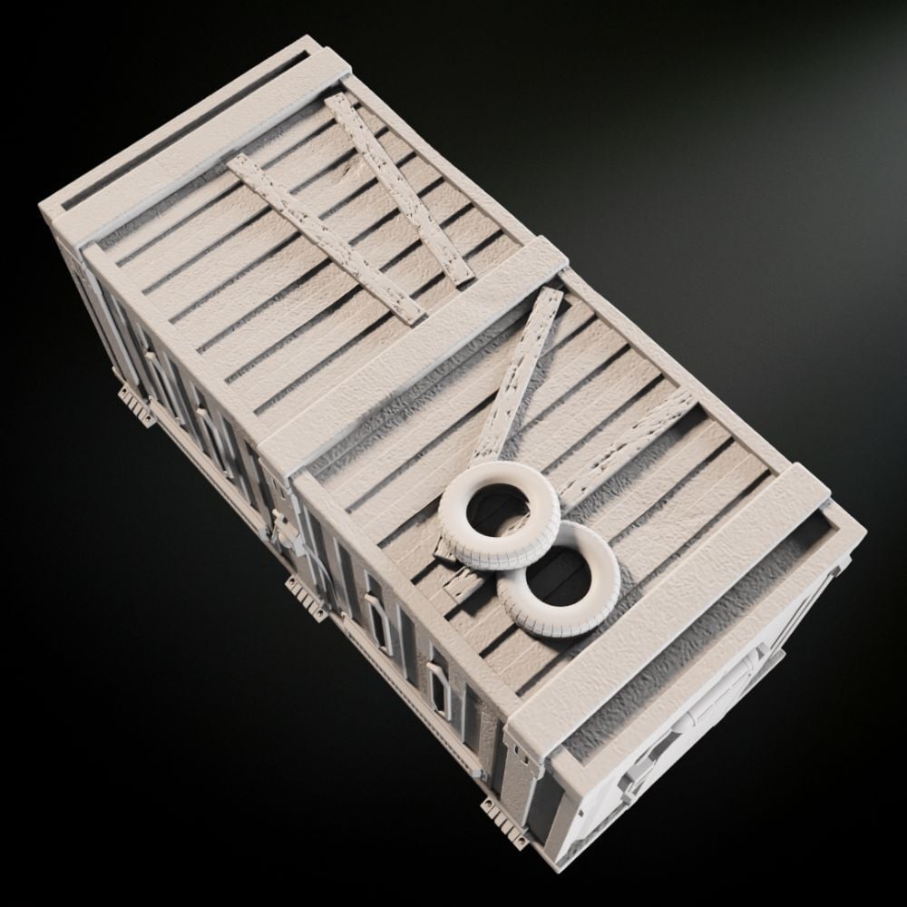Container House IV 3D Printable STL File - Wargaming Terrain, Tabletop ...